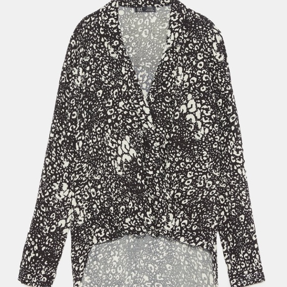 Zara | Tops | Zara Leopard Print Wrap Top | Poshmark